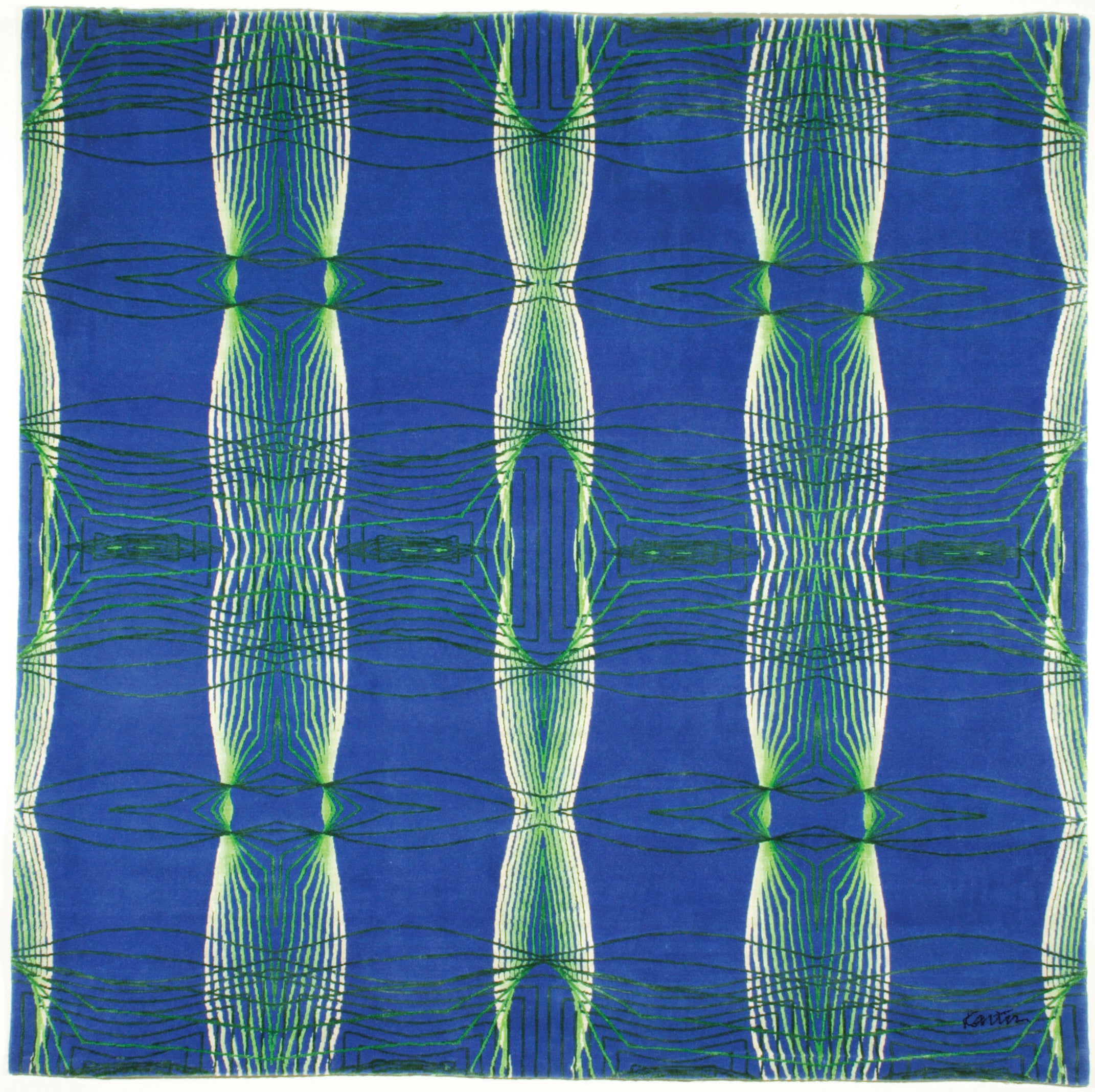 Karim Rashid - 'Spectra Blue' Rug 6' x 6' – Via Como